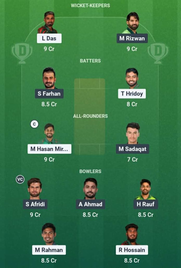 BAN vs PAK 1st ODI 2026 Dream11 Prediction Possible 11 Pitch Report ...